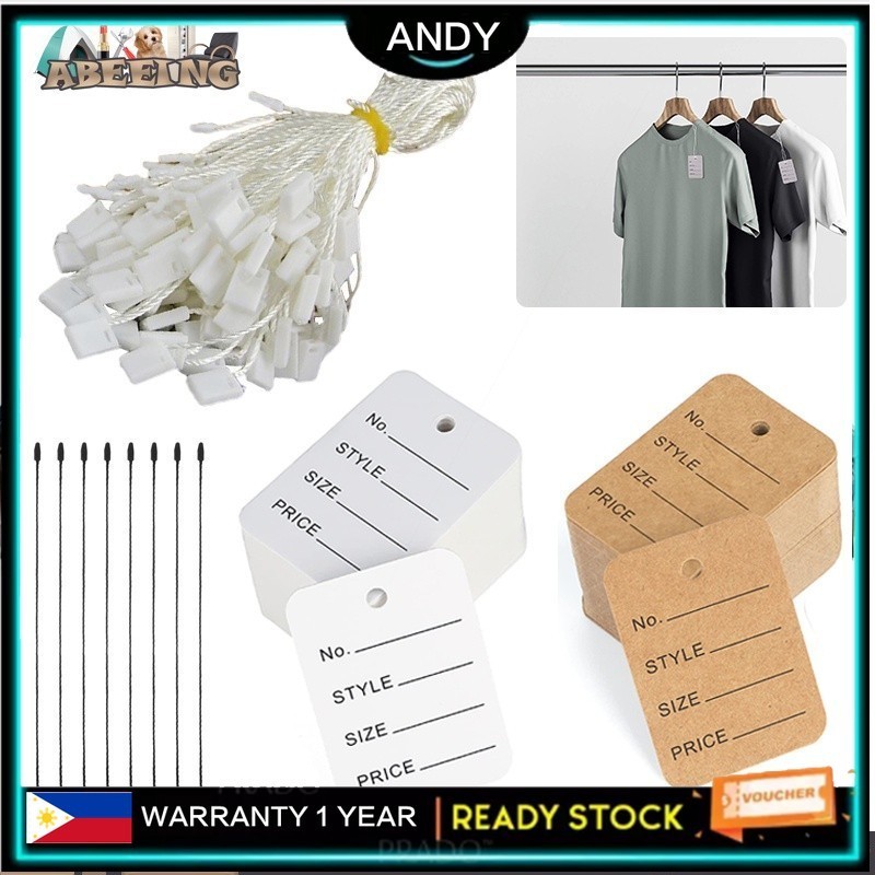 500/1000Pcs Clothing Price Tags And Hang Tag String Clothing Tags Store ...