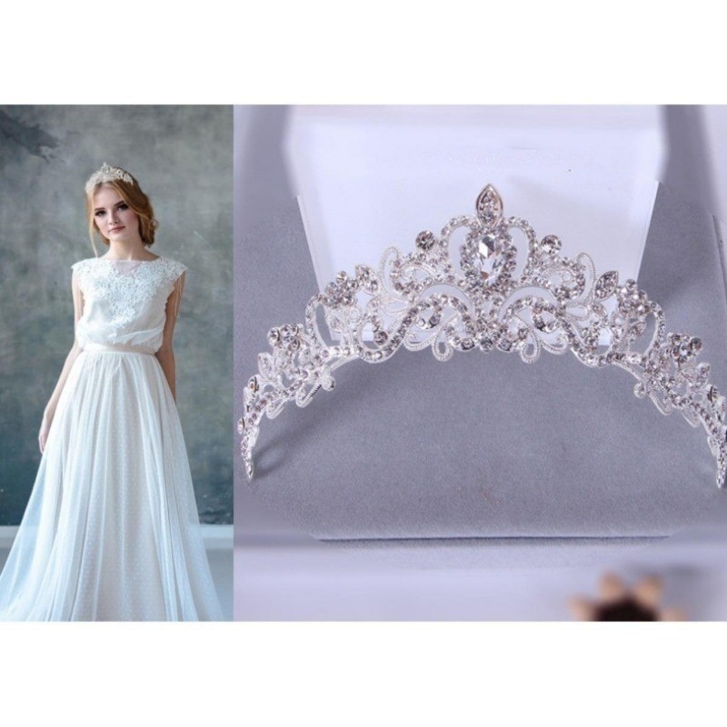 Crown girl hairpin head wearing bridal wedding princess birthday party ...