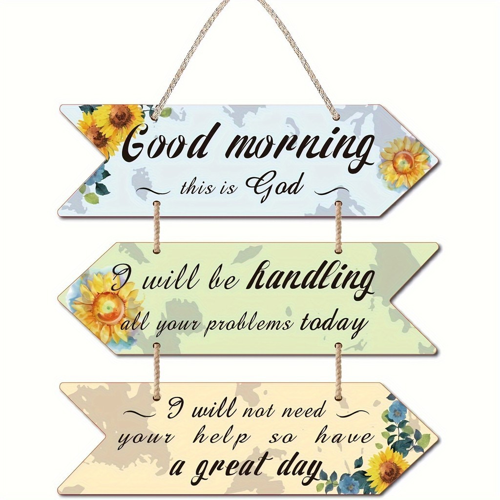 3pcs Wood Hanging Sign A Great Day Sign Wood Arrow Hanging Plaque Wall ...