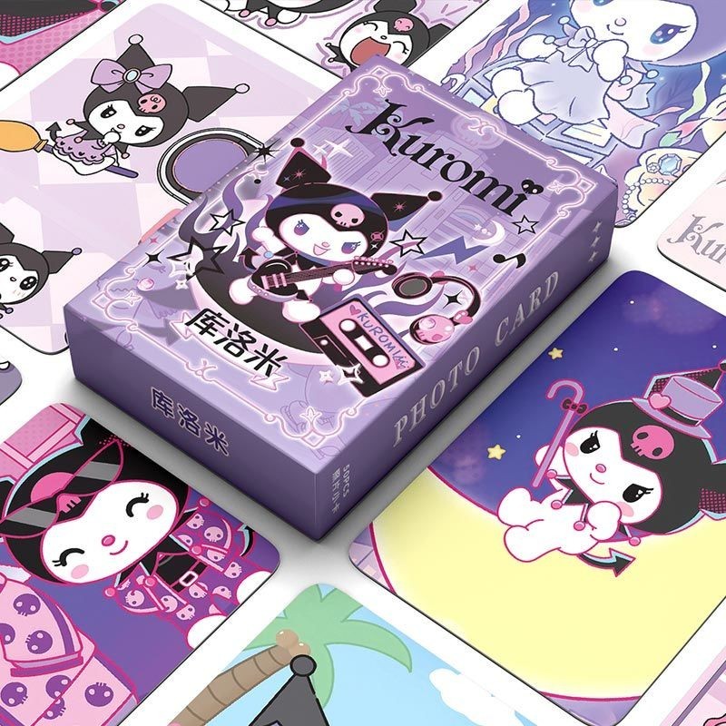 55pcs/box Kuromi Photo Card Sanrio Laser Lomo Cards Collection | Shopee ...