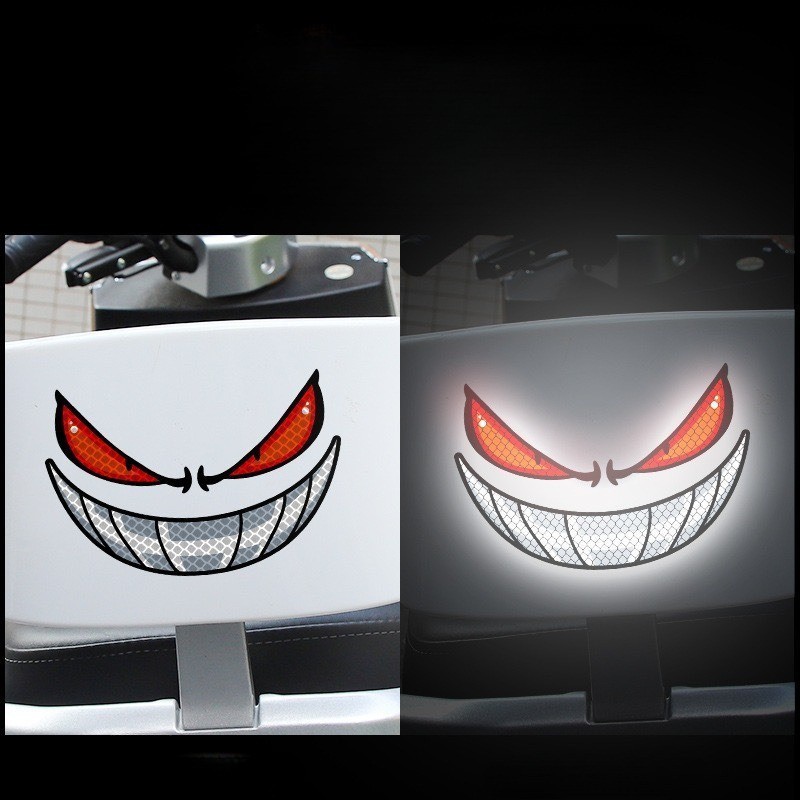 Devil Eyes Waterproof Electric Vehicle Stickers Unique Emoticon Sexy ...