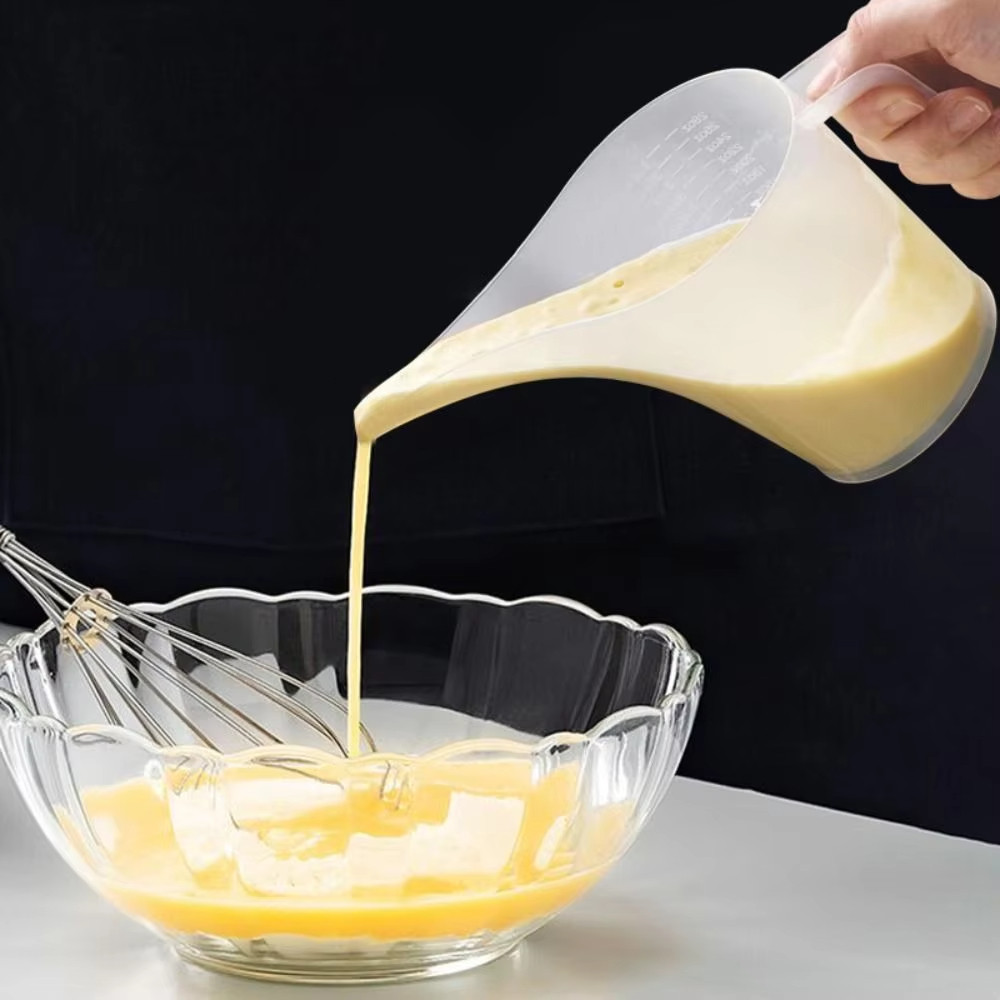 1000ML Tip Mouth Measuring Cups Plastic Graduated Funnel Pitcher Jug ...