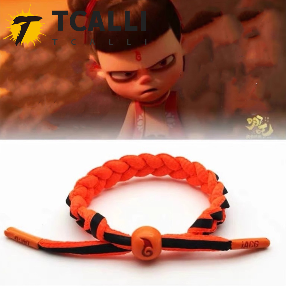 TCALLI Film Nezha 2 Peripheral, Red Blue Handmade Aobing Woven ...