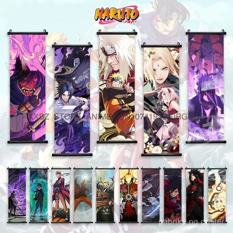 Naruto Scrolls Picture Sasuke Painting Boruto Wall Art Haruno Sakura ...