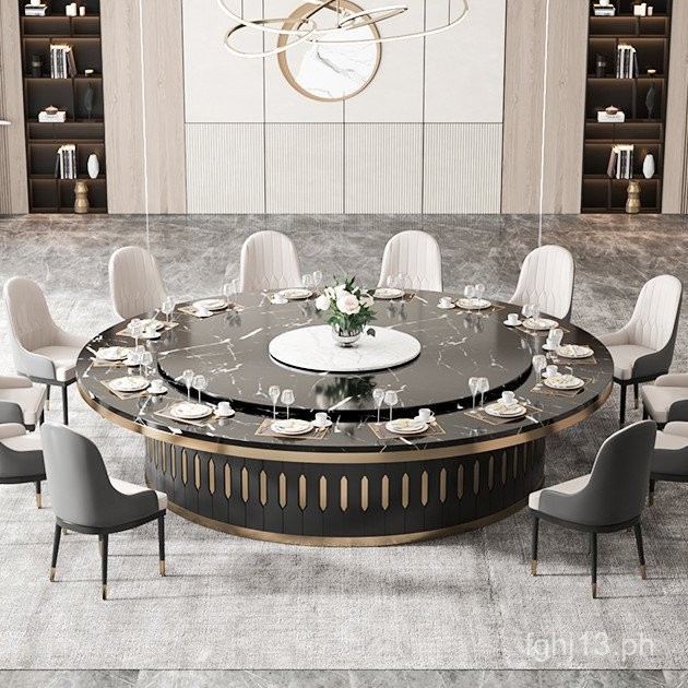 New Chinese Style Hotel Remote Control Electric Dining Table Italian ...