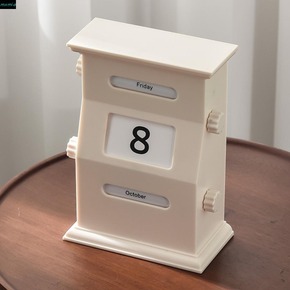 MXMIO Perpetual Desk Calendar, Vintage Desk Date Display Retro Calendar ...
