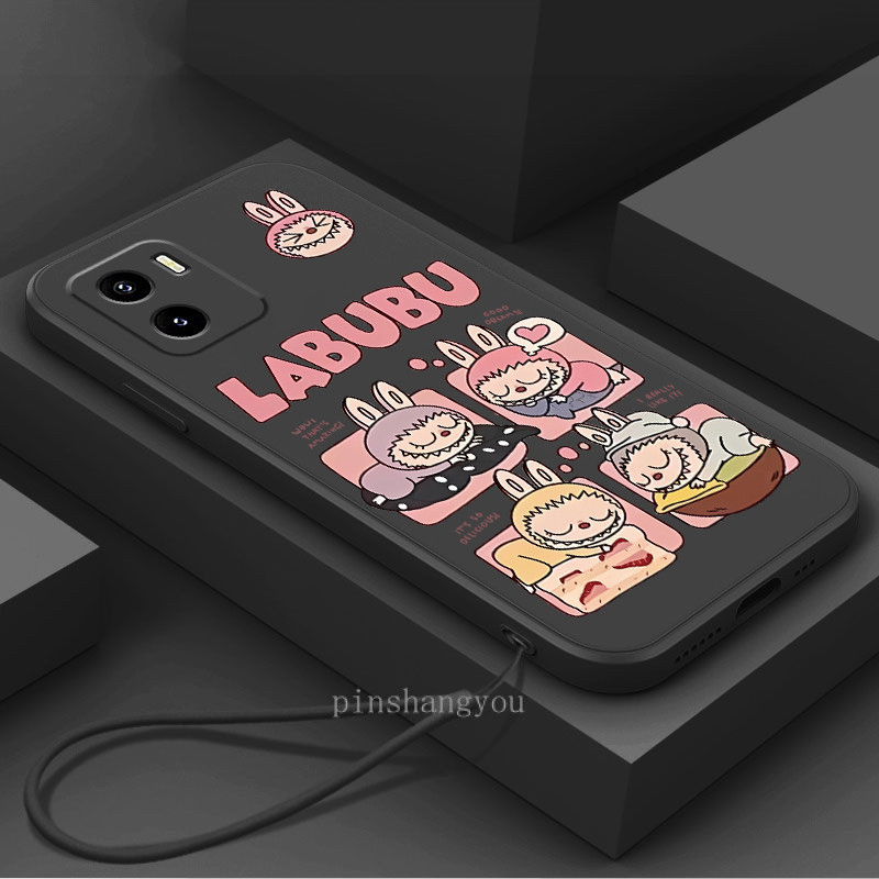 Casing For VIVO Y16 Phone Case Labubu cute Cartoon Anime with lanyard ...