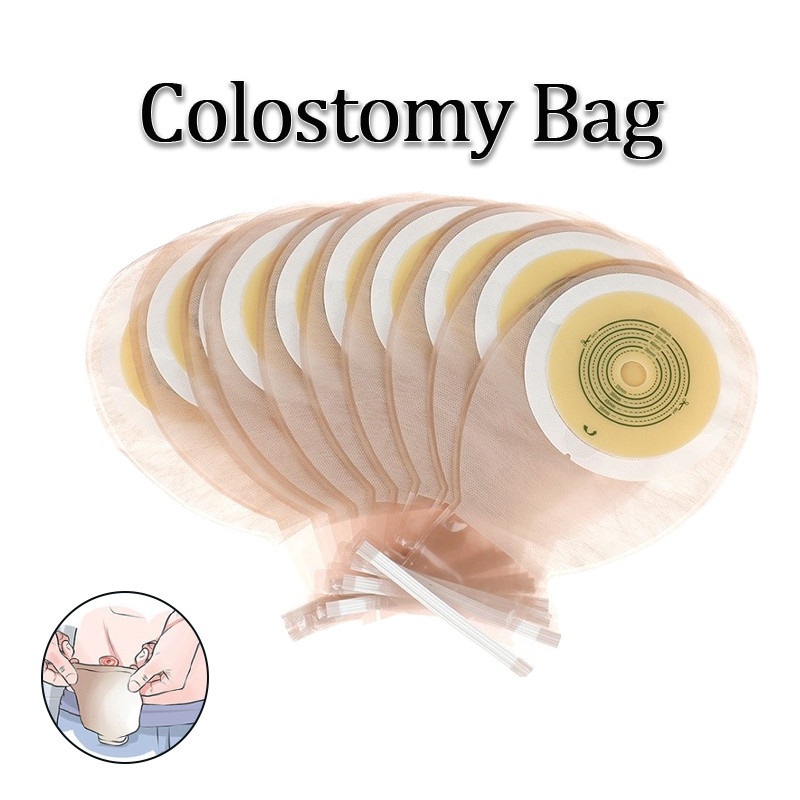 10PCS One-Piece Colostomy Bag Disposable Kit for Stoma Care Defecation ...