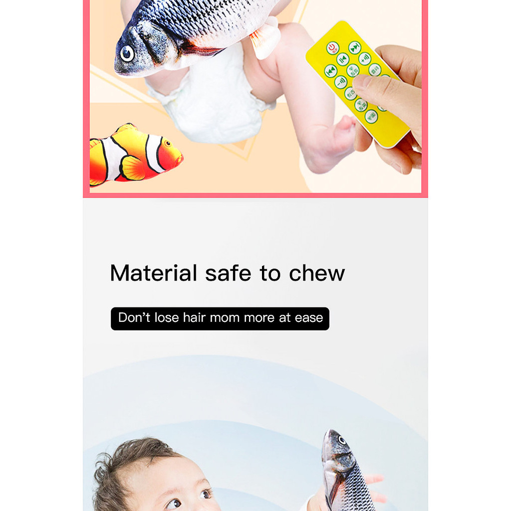 Coax Baby To Sleep and Pat Fish Children Simulation Electric Fish Toy ...
