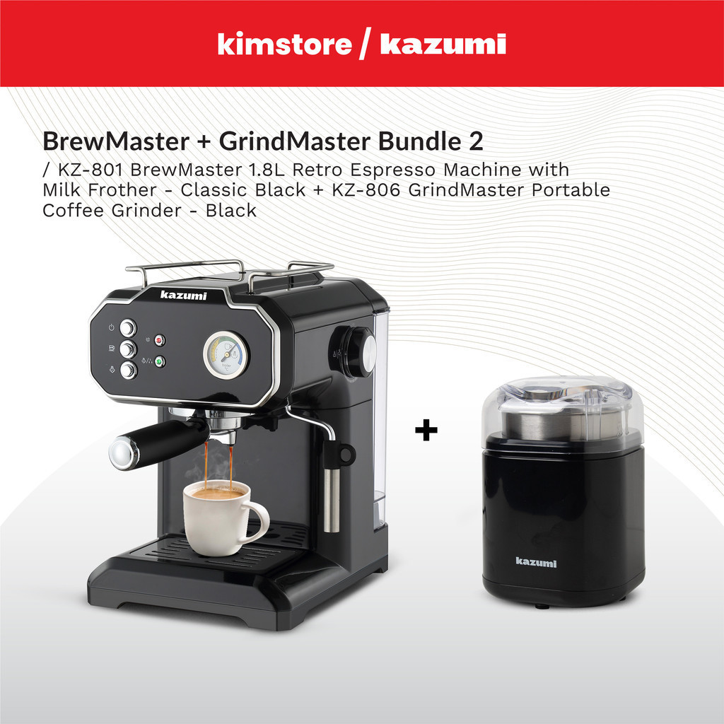 Kazumi Bundle: Kazumi BrewMaster Espresso Machine w/ MilkFrother ...