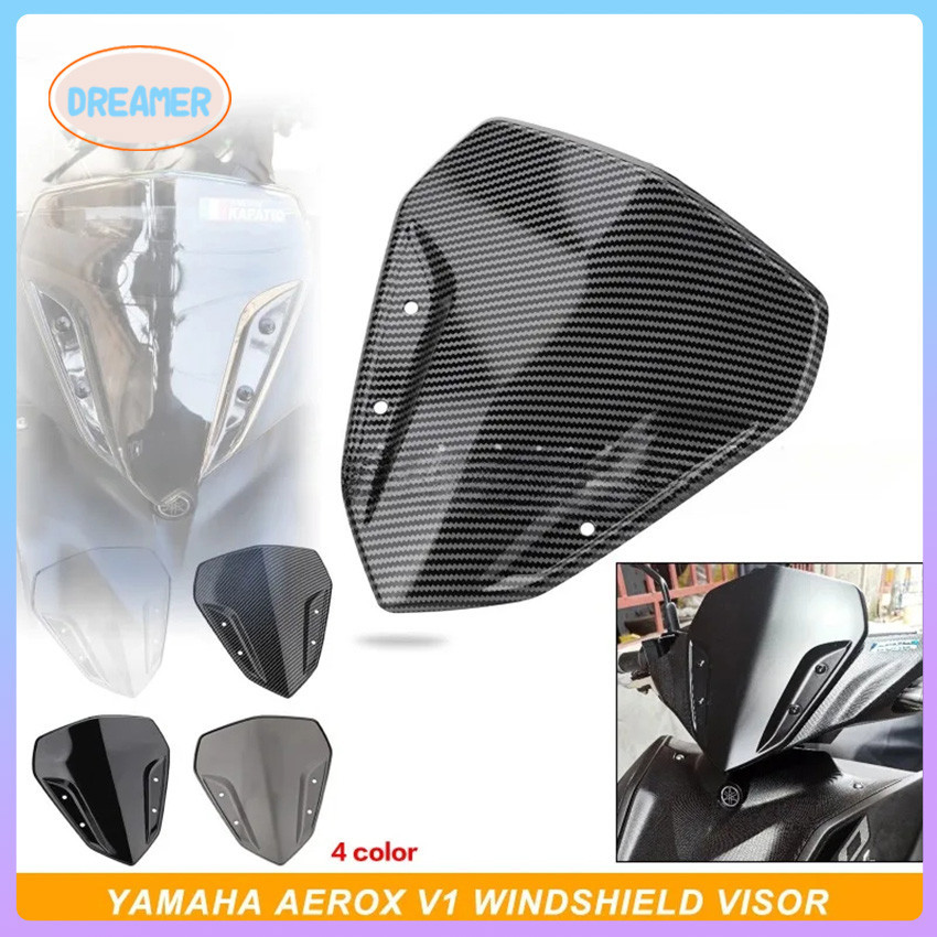 Carbon fiber Plastic Windshield Visor for Yamaha AEROX 155 V1 V2 V3 ...
