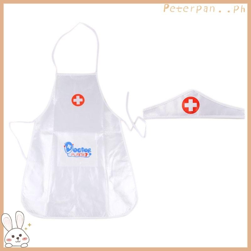 PP Kids Doctor Nurse Cosplay Costume Apron with Headdress Hat Halloween ...