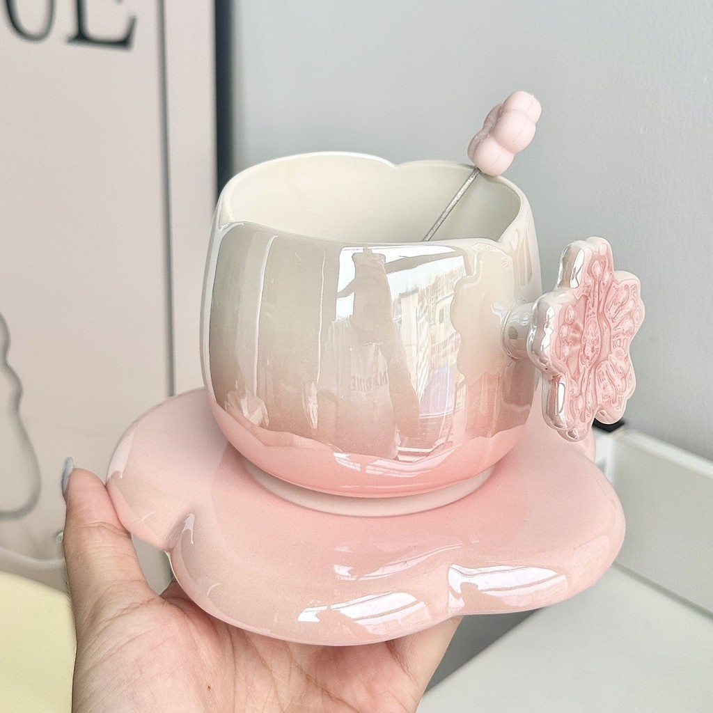 Nordic Style Gradient Coffee Set Exquisite Office Afternoon Tea Mug ...