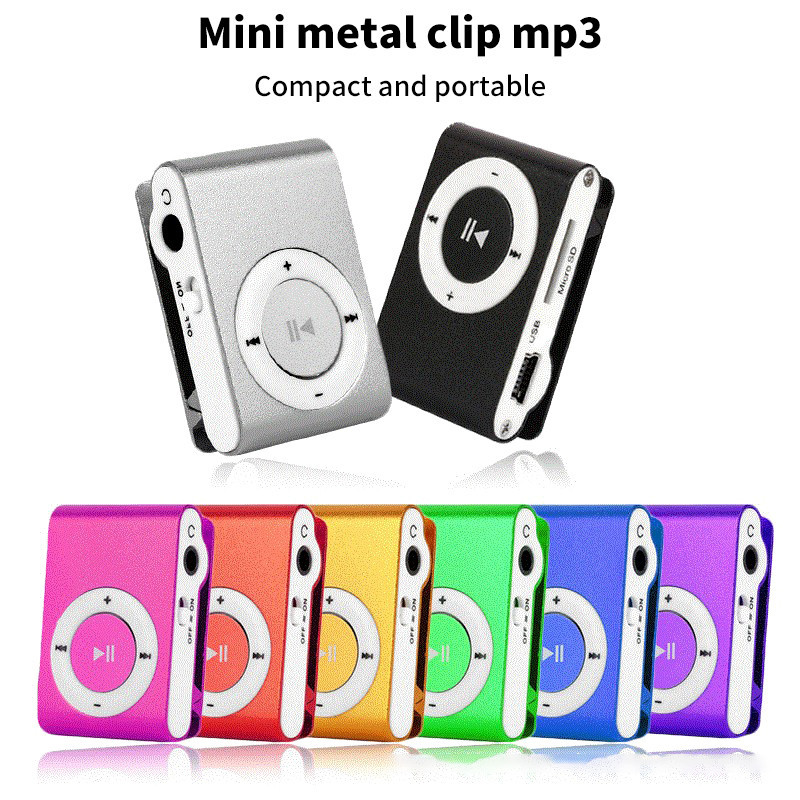 Meuctiffy Mini Mp3 Player Music Media Mini Metal Clip Student Walkman ...