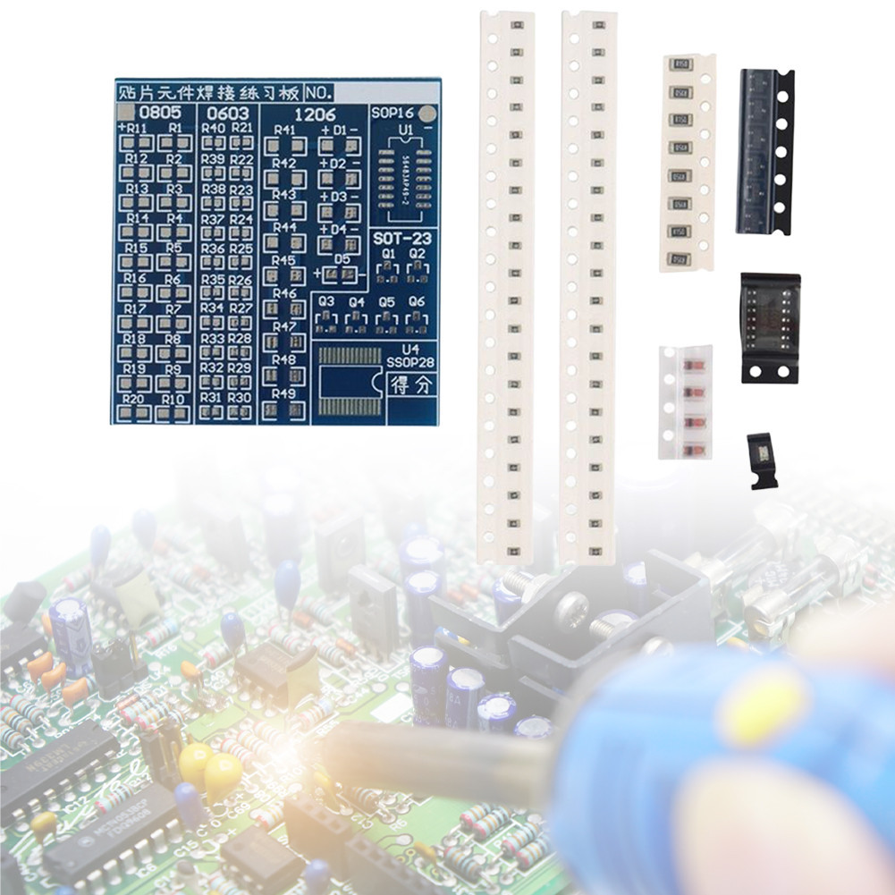 SMT SMD Component Welding Practice Board Soldering DIY Kits Fanny Skill ...