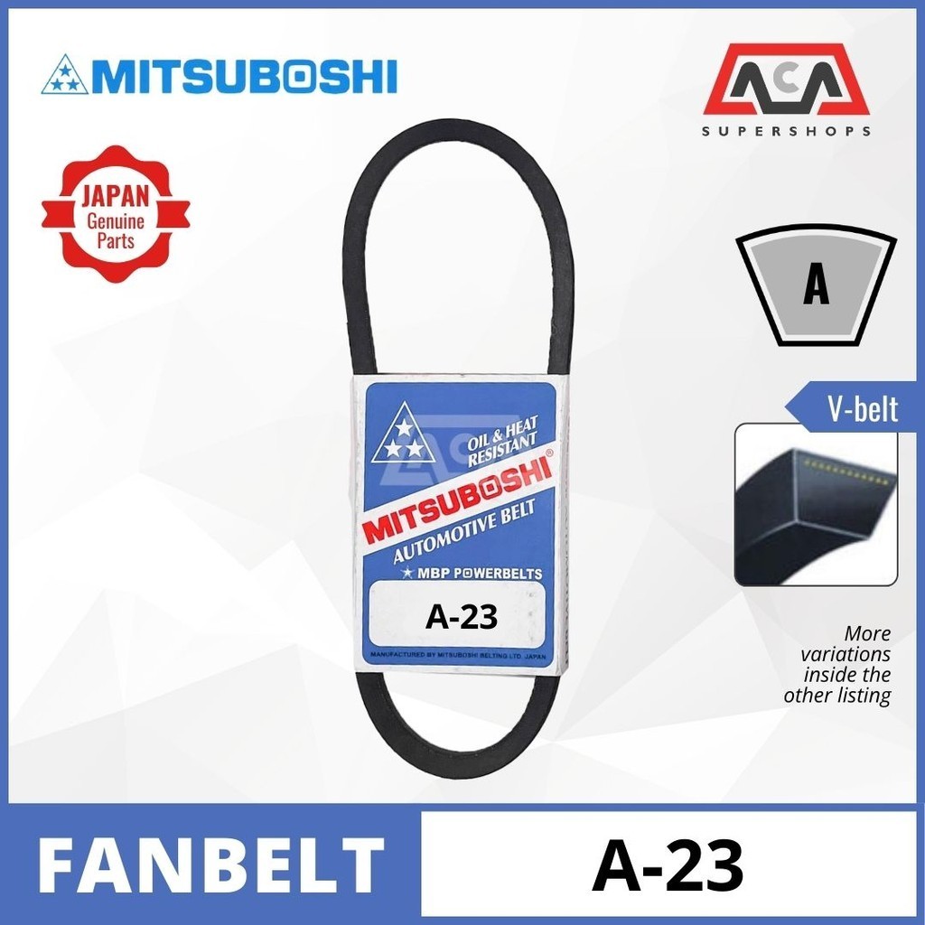 MITSUBOSHI(A 23- A 83) FAN BELT ,V-BELT ,RADIATOR BELT ,INDUSTRIAL BELT ...