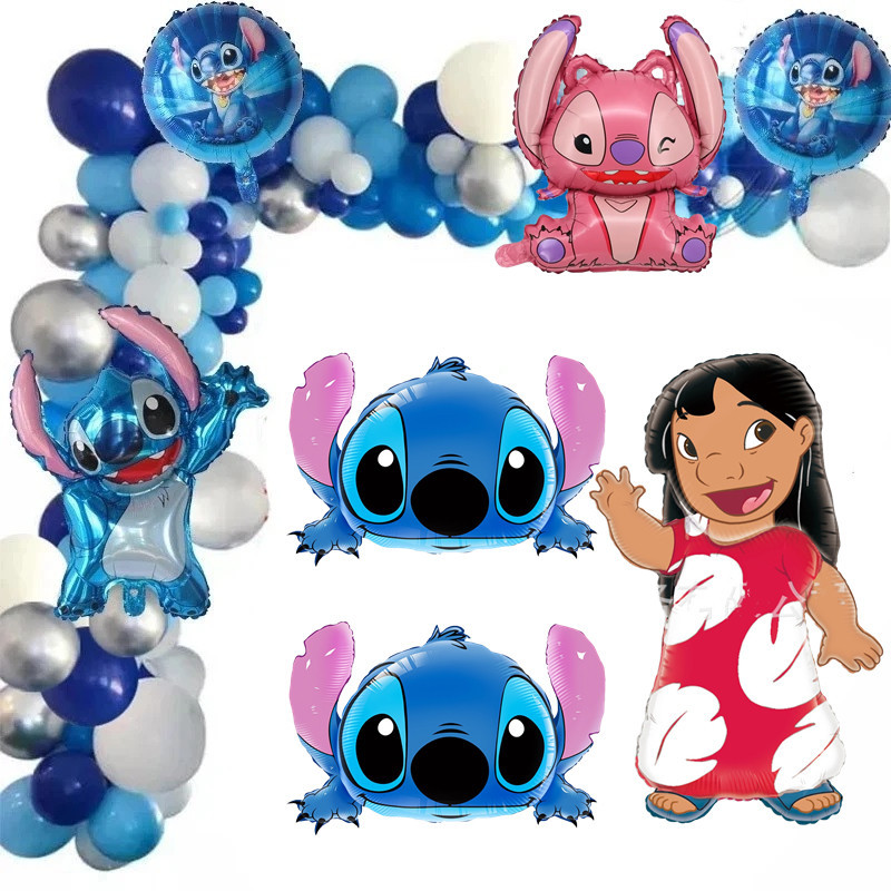 Stitch Birthday Theme Foil Balloon Air Kit Garland Lilo Stitch Party ...