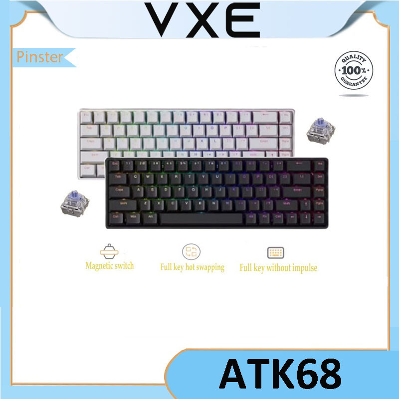 ATK ATK68 Esports Magnetic Axis Keyboard Single Mode PBT Transparent ...