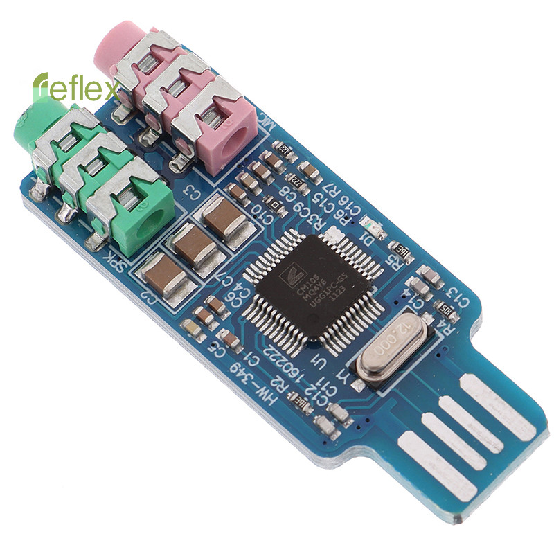 Reflex Arc CM108 USB Drive Free USB Sound Card Laptop Computer External ...