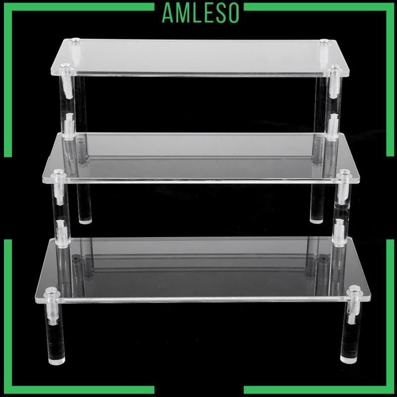 [Amleso] Minimalism Acrylic Riser Display Shelf for Figures, Cupcakes ...