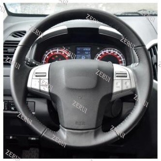 ZR For Handsewing Black Artificial Leather Steering Wheel Covers for ...
