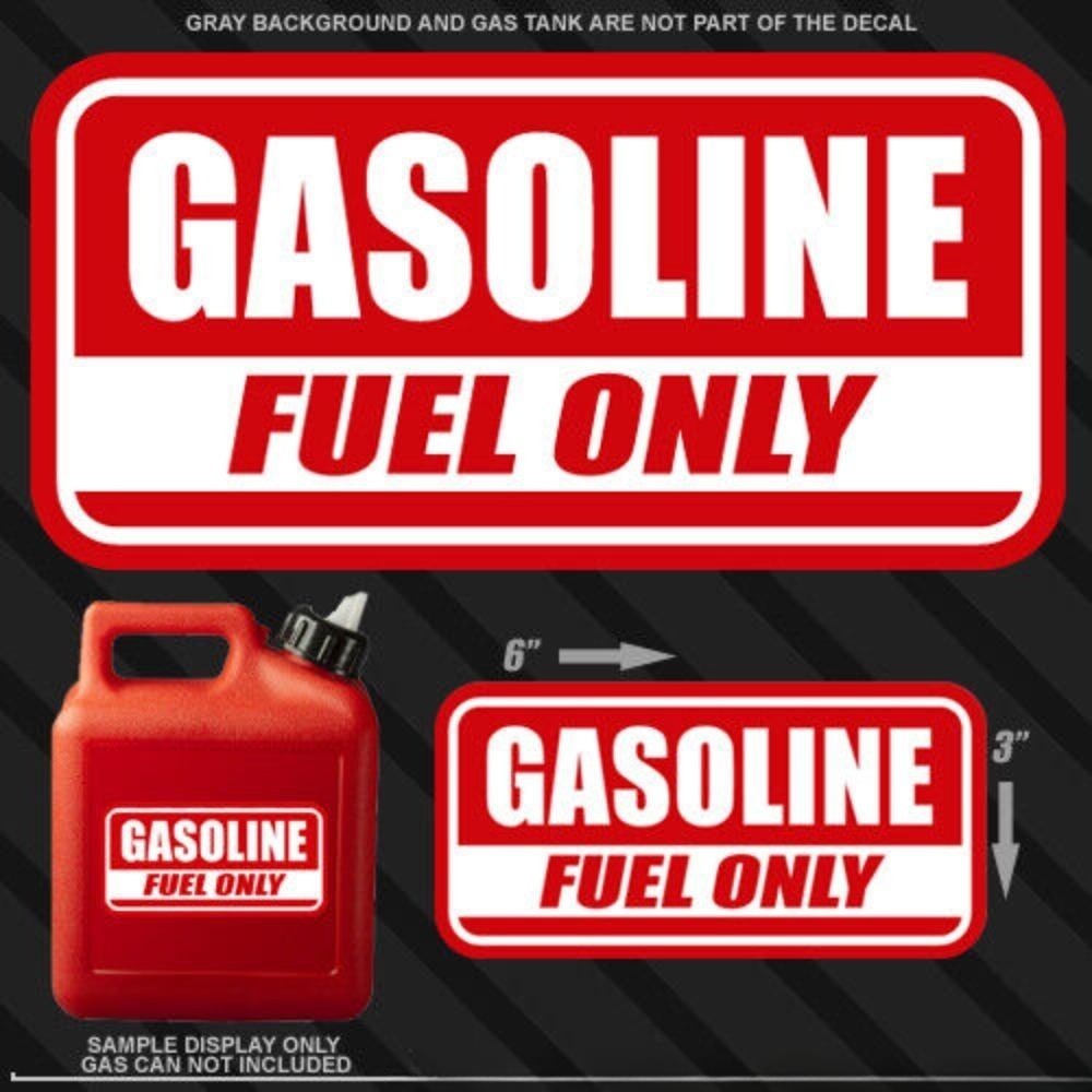 3x Gasoline Gas Fuel Only Sticker Door Decal Truck Label Tank Vinyl ...