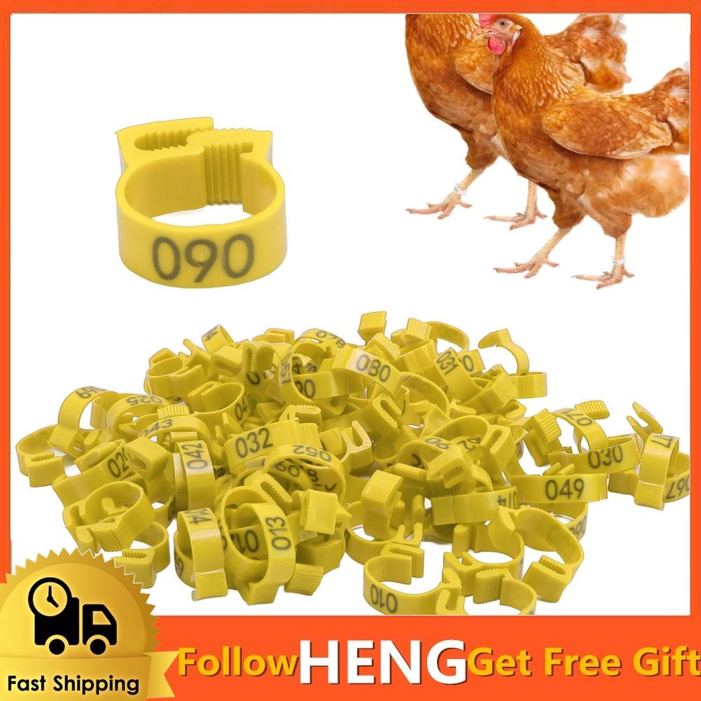 Hengyus FILFEEL Premium Plastic 100 Chicken Leg Bands 20mm 001 to ...