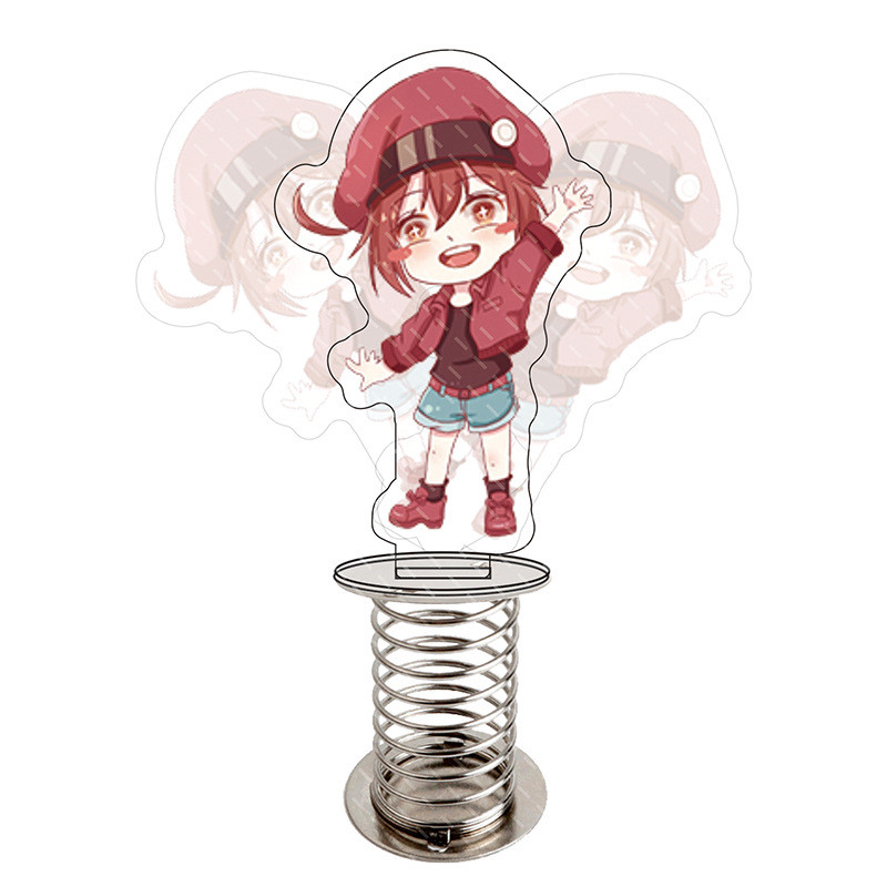 Shake Toy Spring Stand Anime Cells at Work Merchandise Platelet Red ...