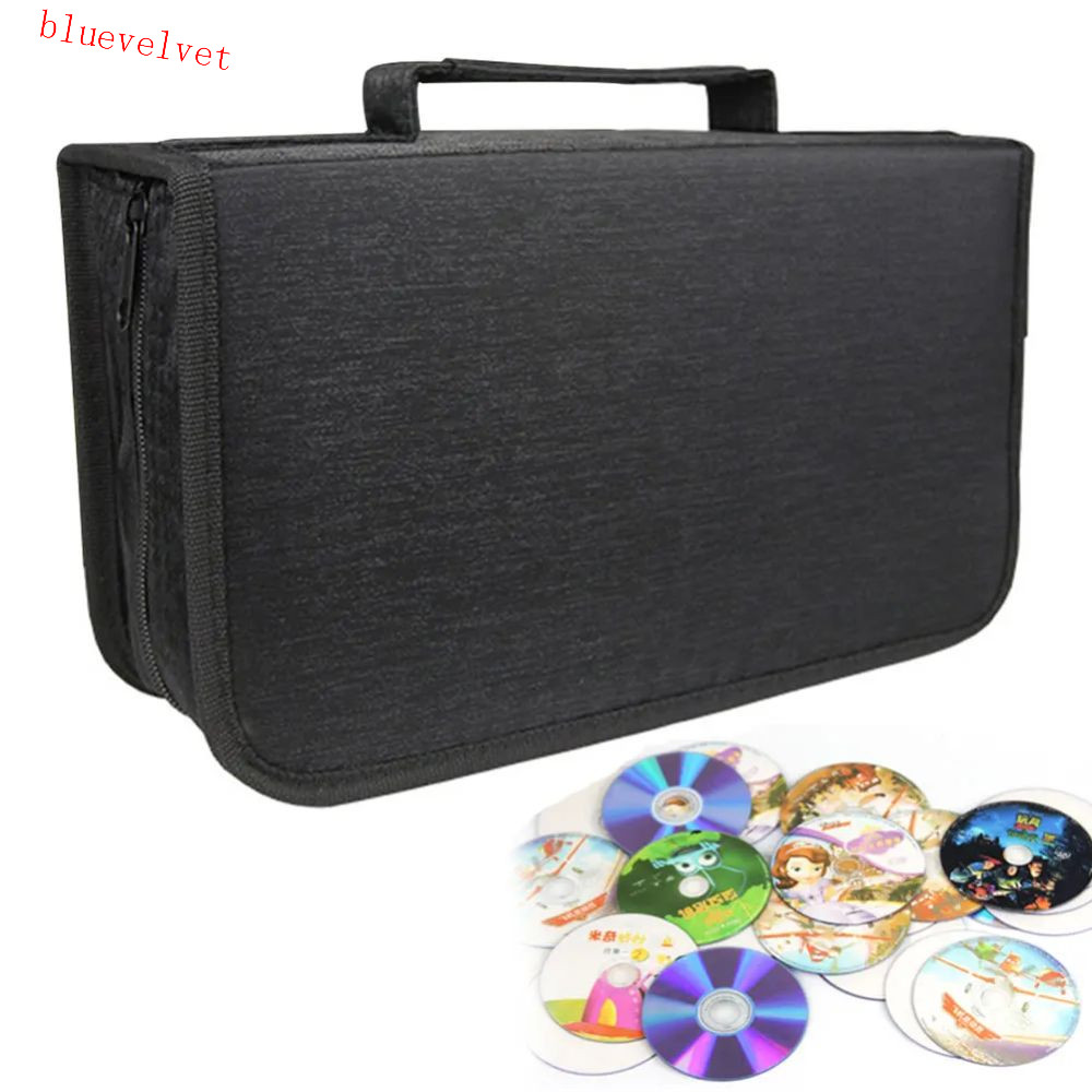 BLUEVELVET CD Storage Bag, 128 Disc Binder Travel Disc Box, CD Sleeve ...