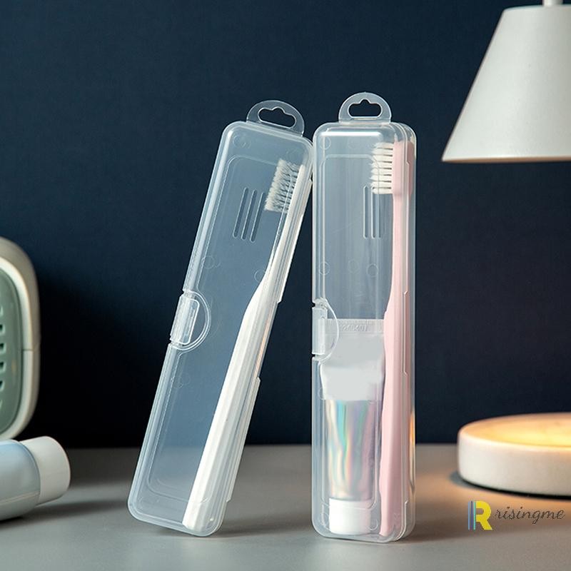 [Risingme] Toothbrush Box Transparent Organizer Case Travel Portable ...