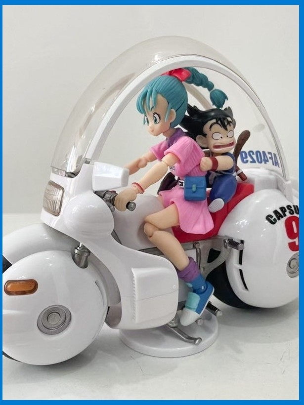 DRAGON BALL Bulma and Goku and No.9 Capsule Car S.H.Figuarts Toy Model ...