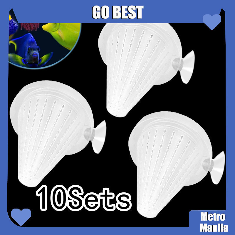 10 Sets Aquarium Cone Feeder Fish Tank Bloodworm Cup Ring Nematode Cup ...