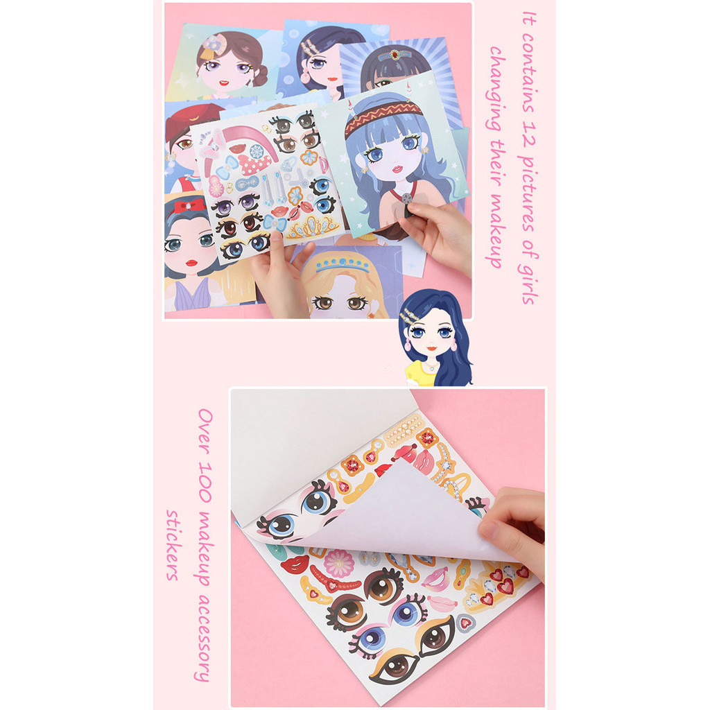 Sticker Book Paper Doll Stickers Book Dress Up Whole Body Dress Up Girl ...