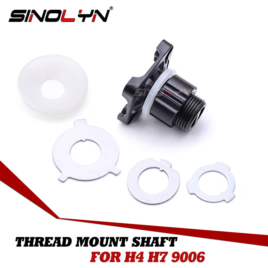 Sinolyn Mounting Threaded Shaft Adapter H4 H7 9006 Headlight For Bi LED ...