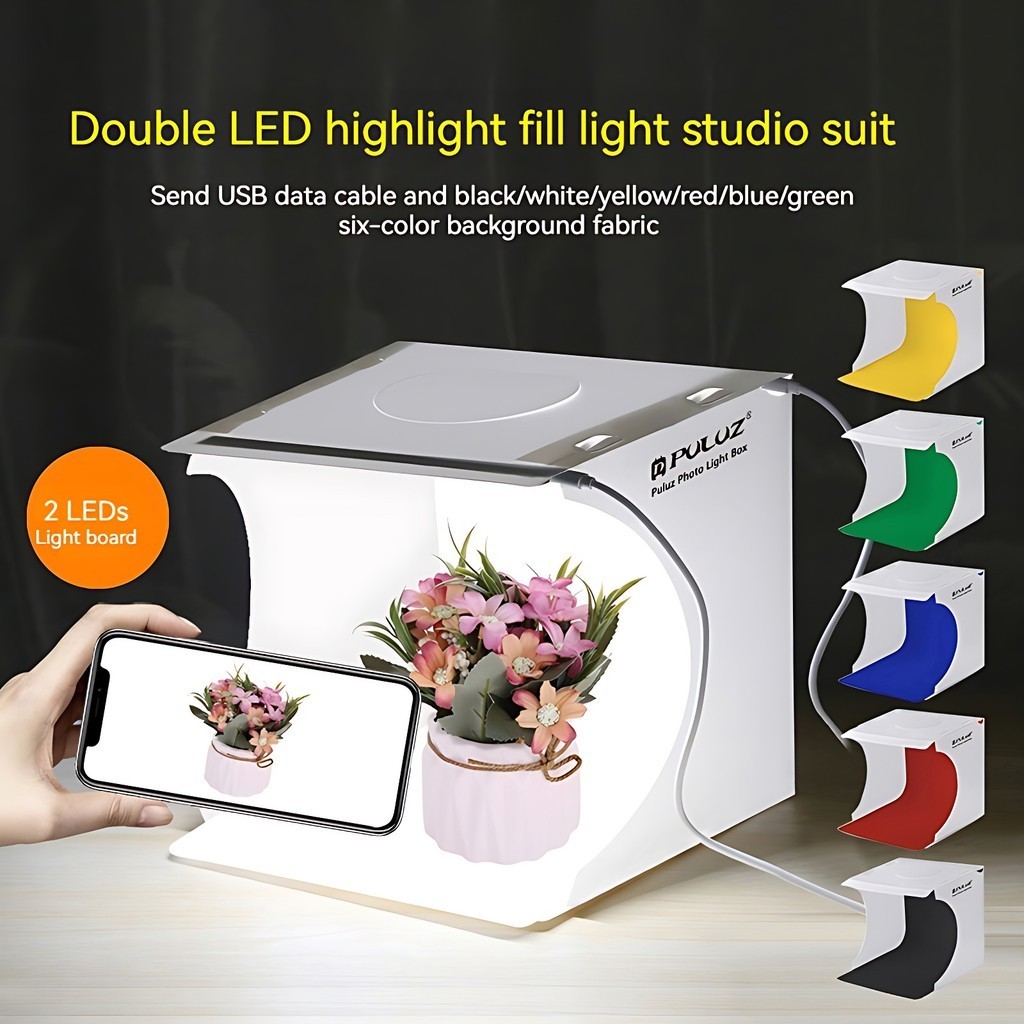 20cm Portable Photo Studio Kit Indoor Mobile Phone Still Life Shooting ...