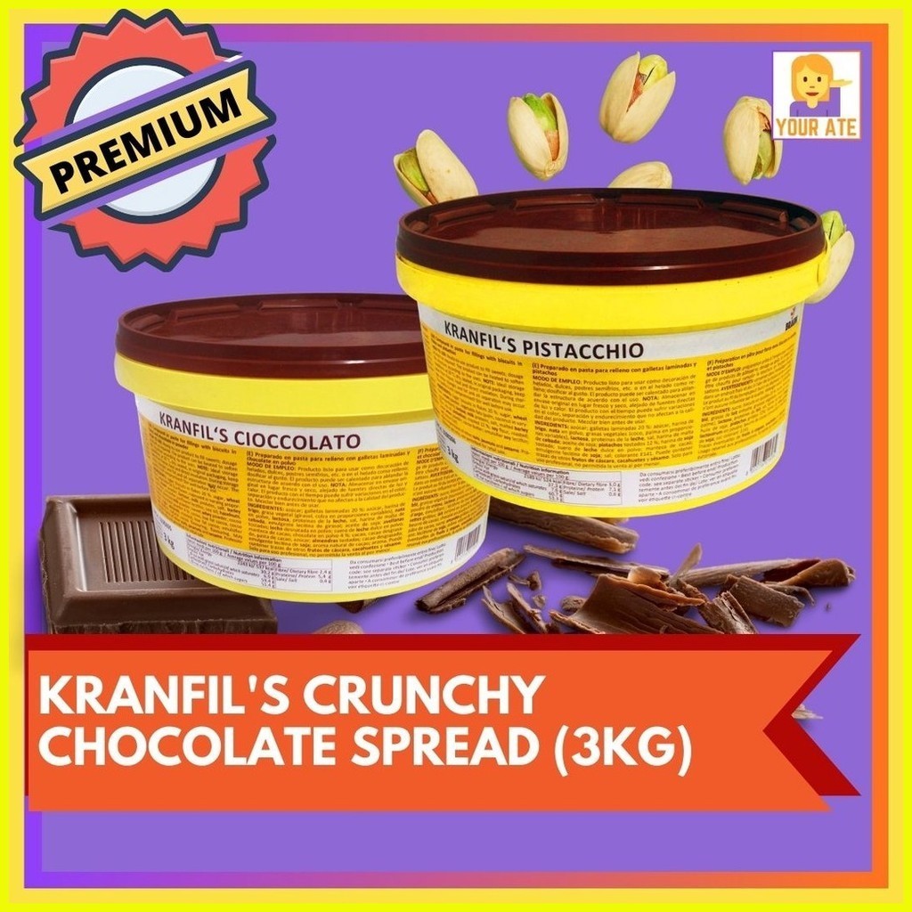 ♞Kranfil's Crunchy Pistachio / Chocolate Spread (3kg) | Shopee Philippines