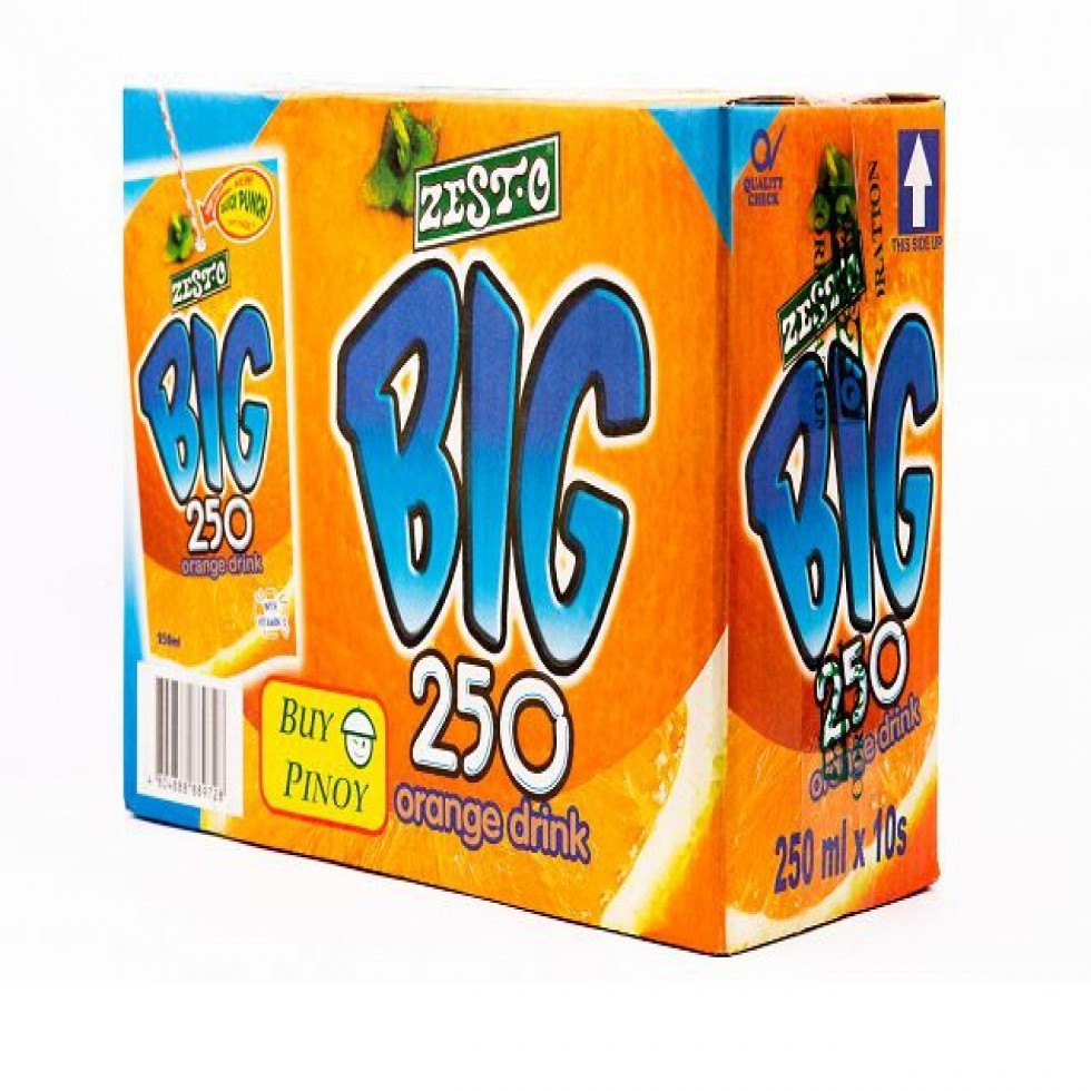 Zesto Big 250 Orange Juice Drink by Zest-O (1 box of10pcs) Pambaon for ...