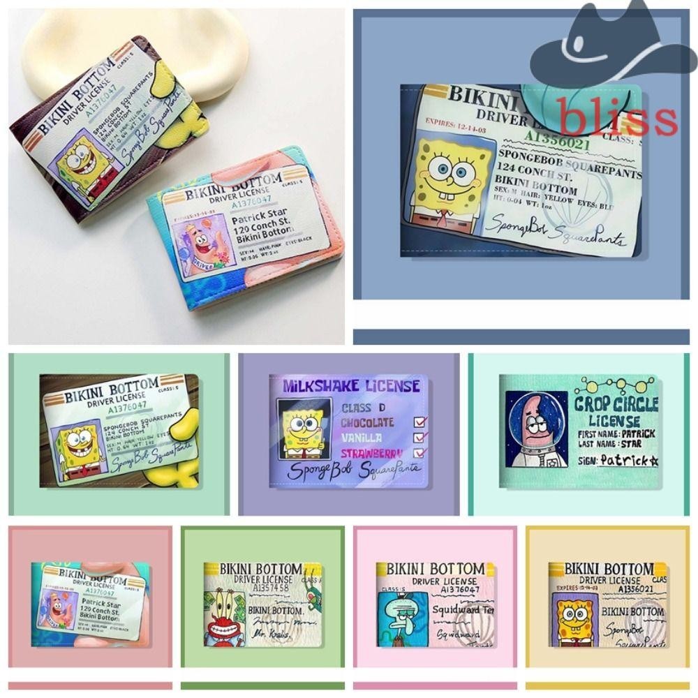 BLISS Cartoon Driver License Bag, PU Leather Squidward Tentacles ...