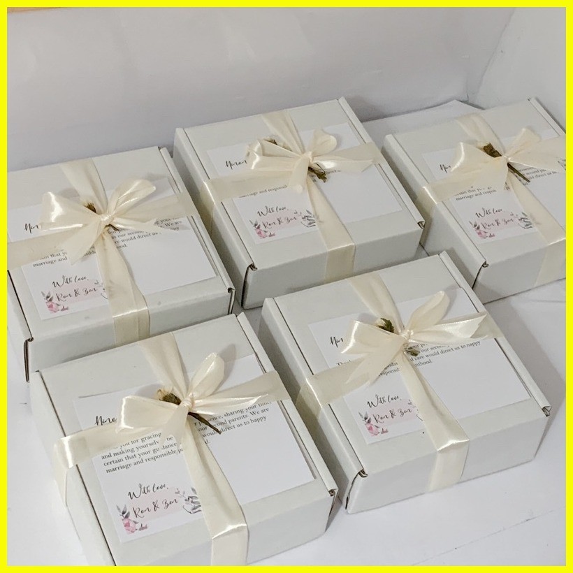 ♞Mini Wedding Souvenir Gift Box | Organic Tea set | Wedding Principal ...