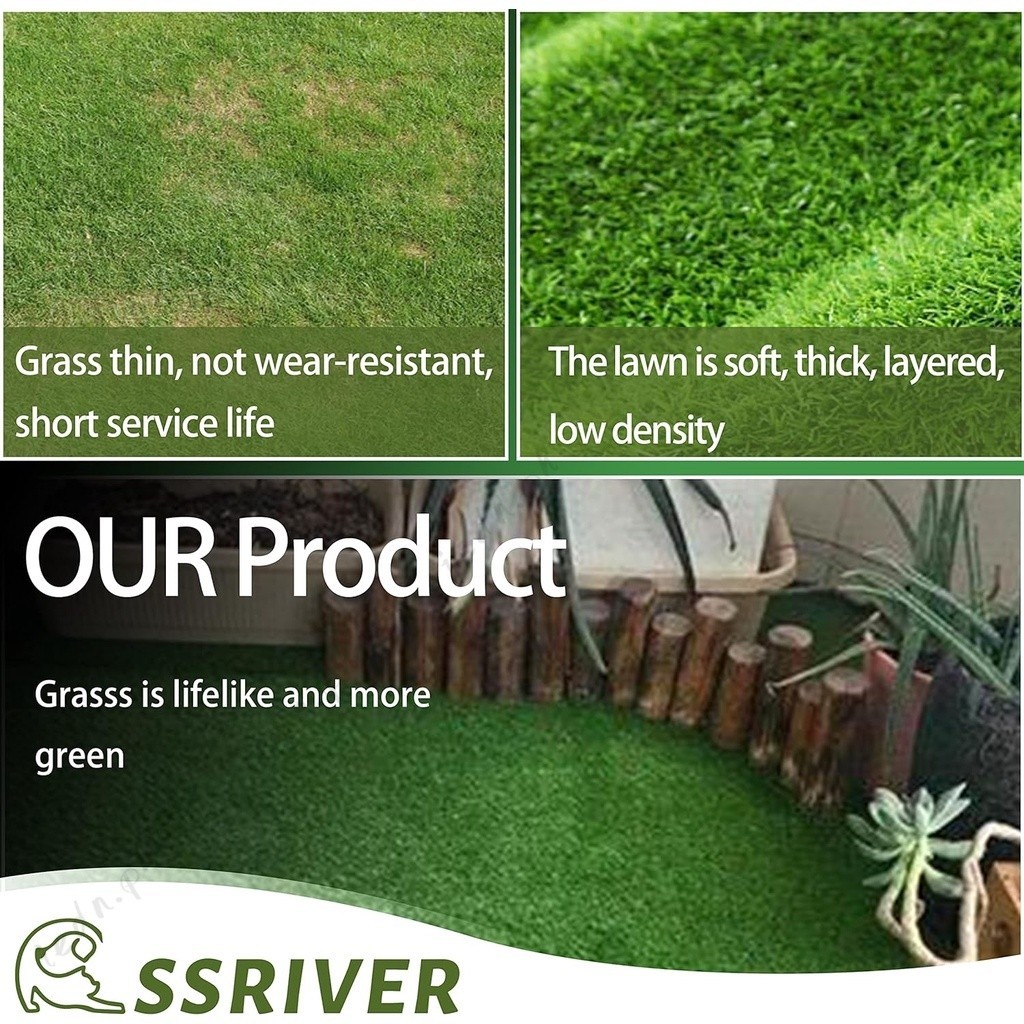 Outdoor Artificial Grass Tiles Turf Interlocking Flooring Mat Square ...