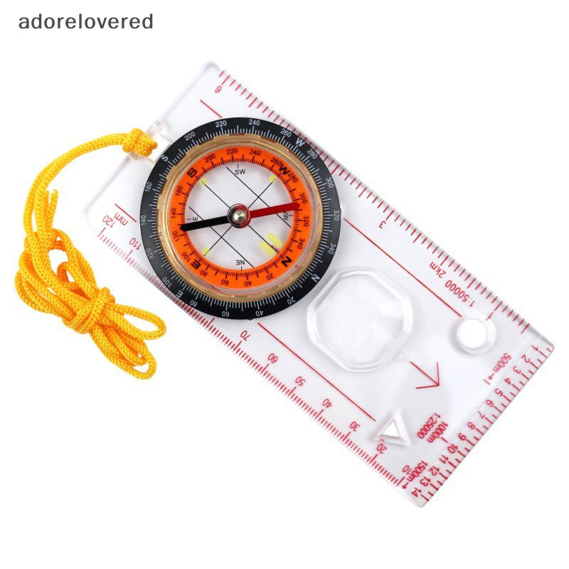 adorelovered Portable Compass Scale Ruler Map Ruler With Lanyard For ...