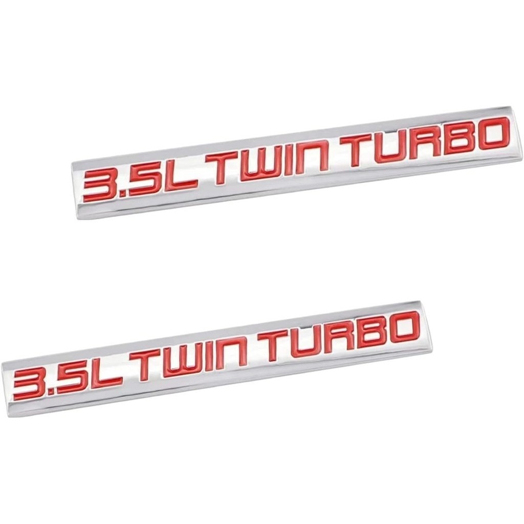NEW Upgrade 2 pc 3.5L Twin Turbo Badge Chrome Finish Metal Emblem ...