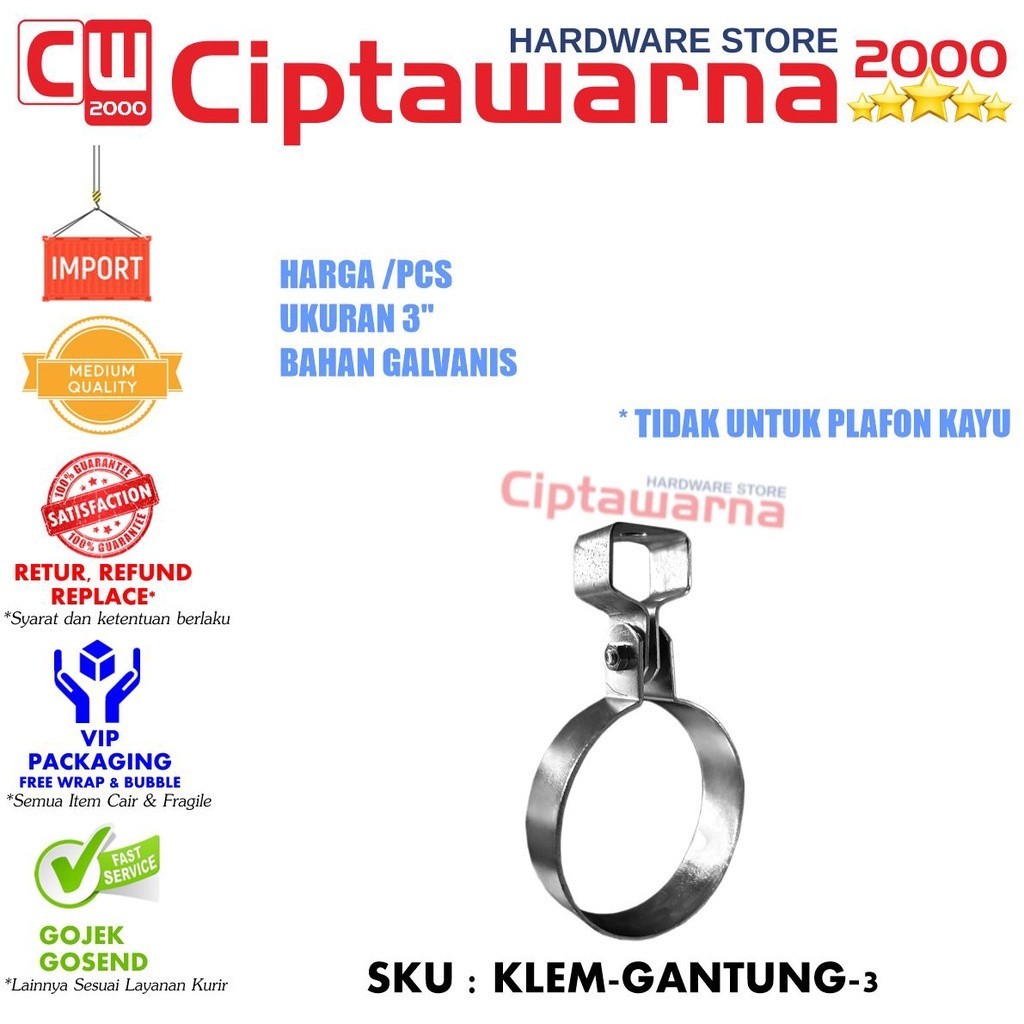 3" Inch Pipe Hanger Hanging Clamp- CwH | Shopee Philippines