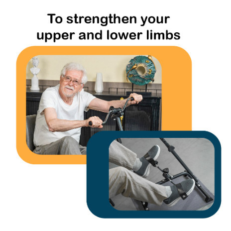 ☪ Elderly Upper and Lower Limbs Recovery Cycle Rehabilitation Equipment ...