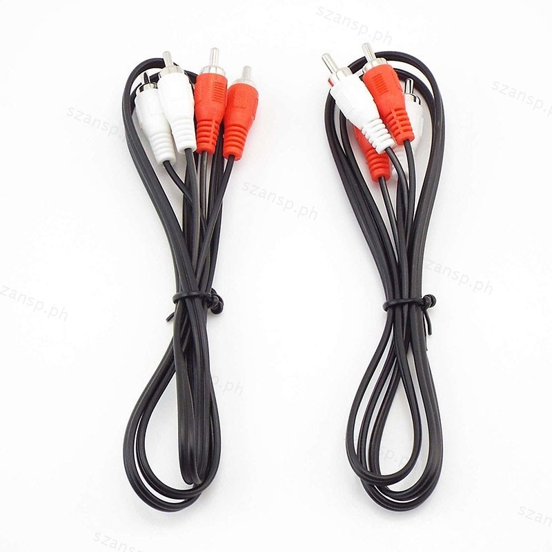 1m-5m Dual 2RCA 2 RCA Male to 2 RCA Male jack plug connector Cable ...