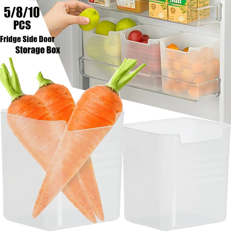 5/8/10Pcs Fridge Organizer Food Fresh Storage Box/Refrigerator Side ...