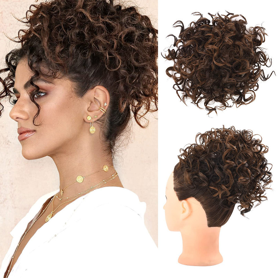 Wig Women's Ball Head Small Rolls European and American Style Spicy ...