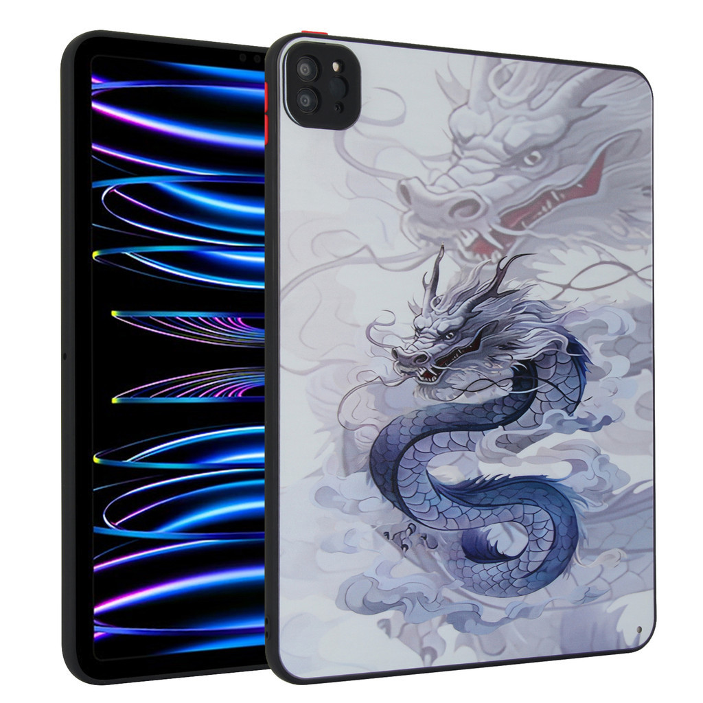 Cartoon Dragon Pictorial Case compatible For iPad 10th 10.9 10.2 8th ...