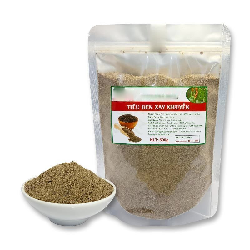 Pure clean black pepper, Pre-ground pepper without impurities as food ...