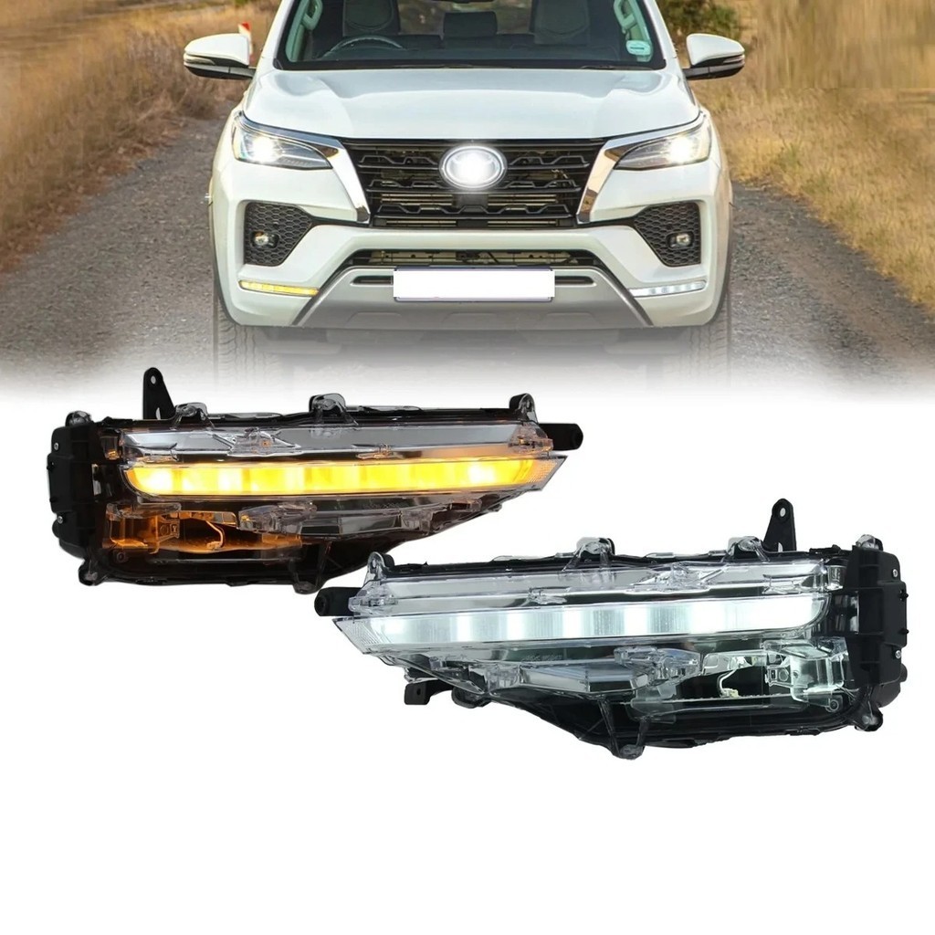 For Toyota Fortuner 2021 2022 2023 LED Daytime Running Light DRL Yellow ...